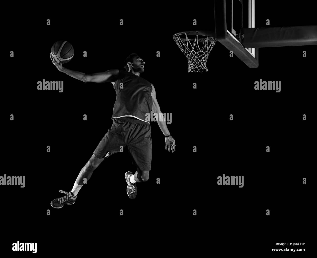 White Basketball Players Dunking