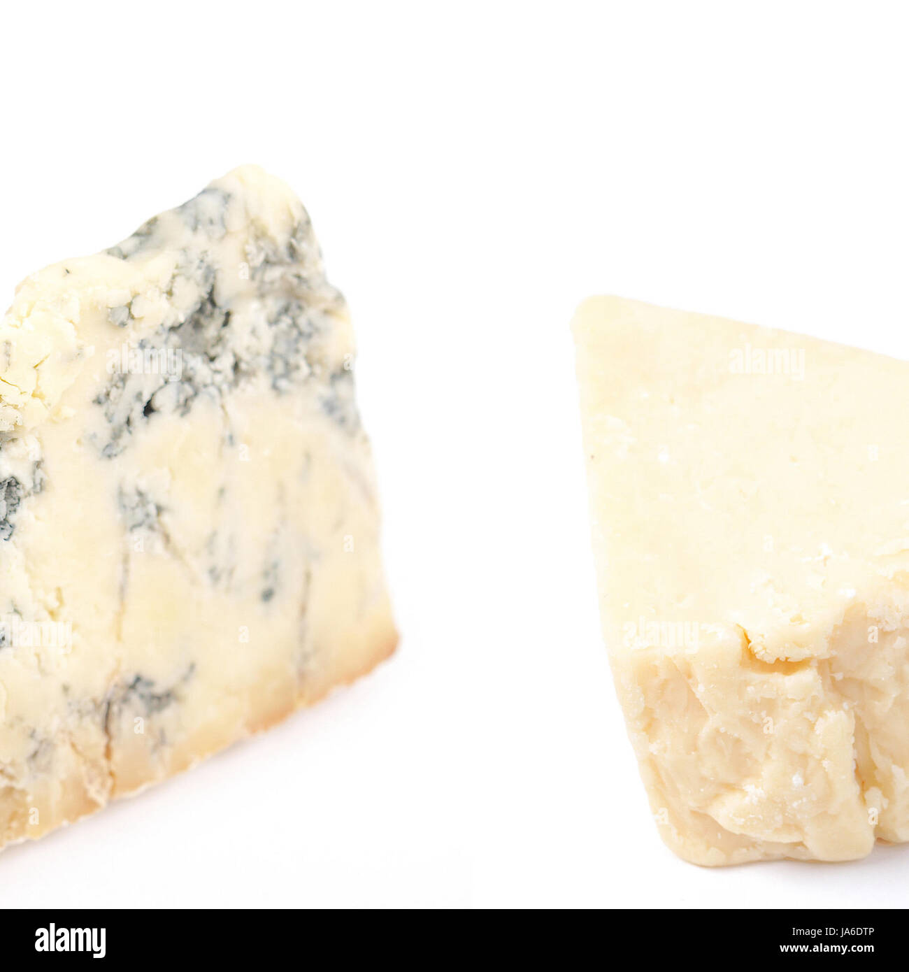 Blue Stilton and Cheddar cheese, traditional fine British food from the ...