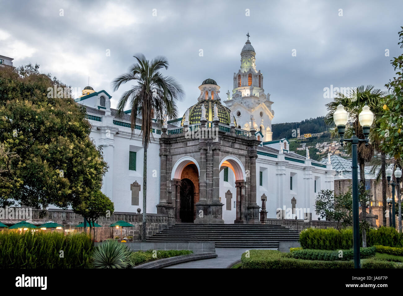 Plaza Grande and Metropolitan Cathedral - Quito, Ecuador Stock Photo ...