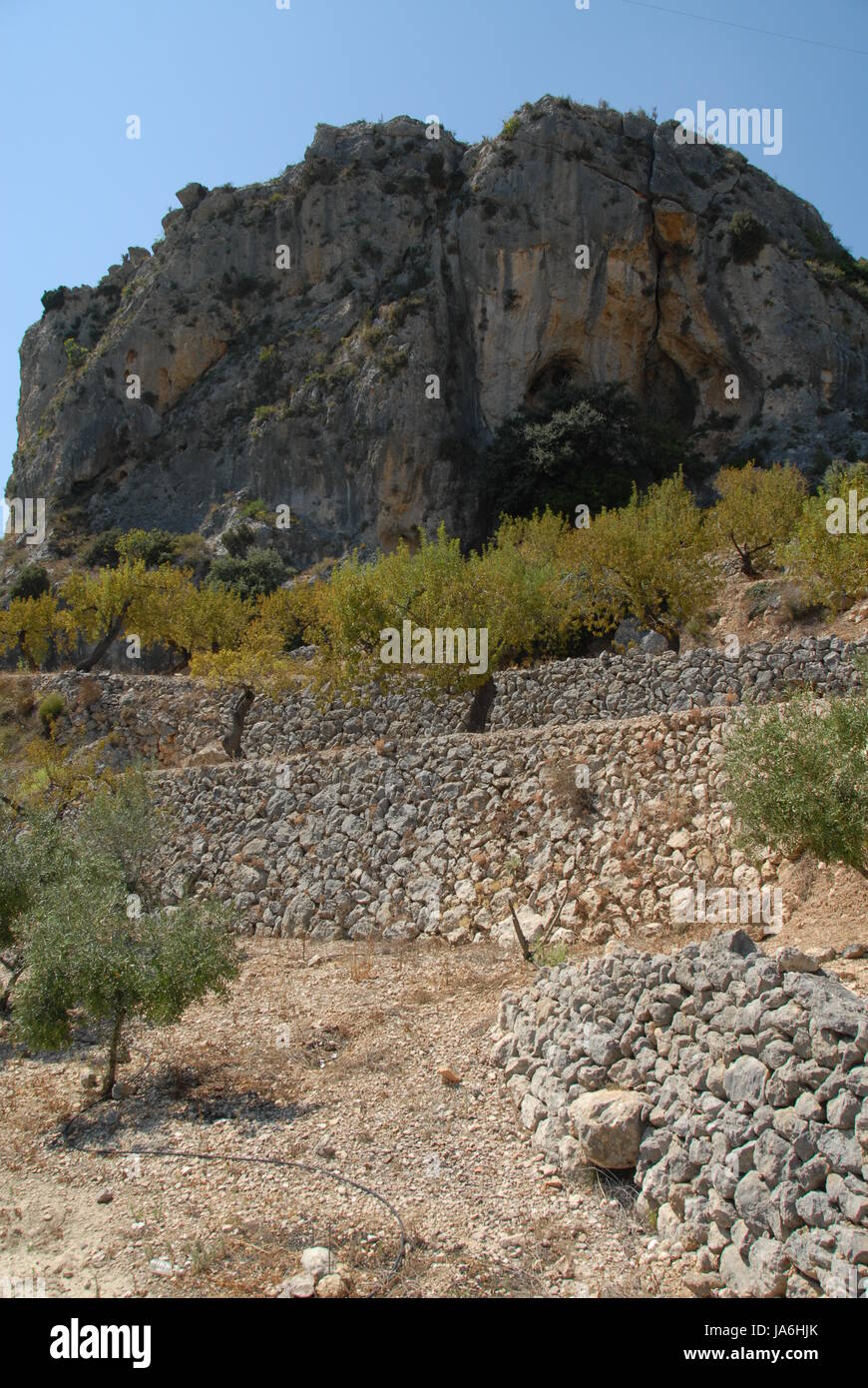 stone walls in spain Stock Photo - Alamy