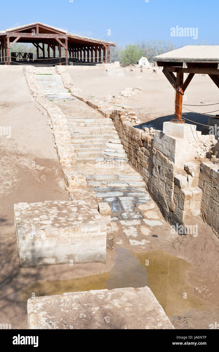 blue, historical, religious, church, marble, jordan, outdoor, ruins ...