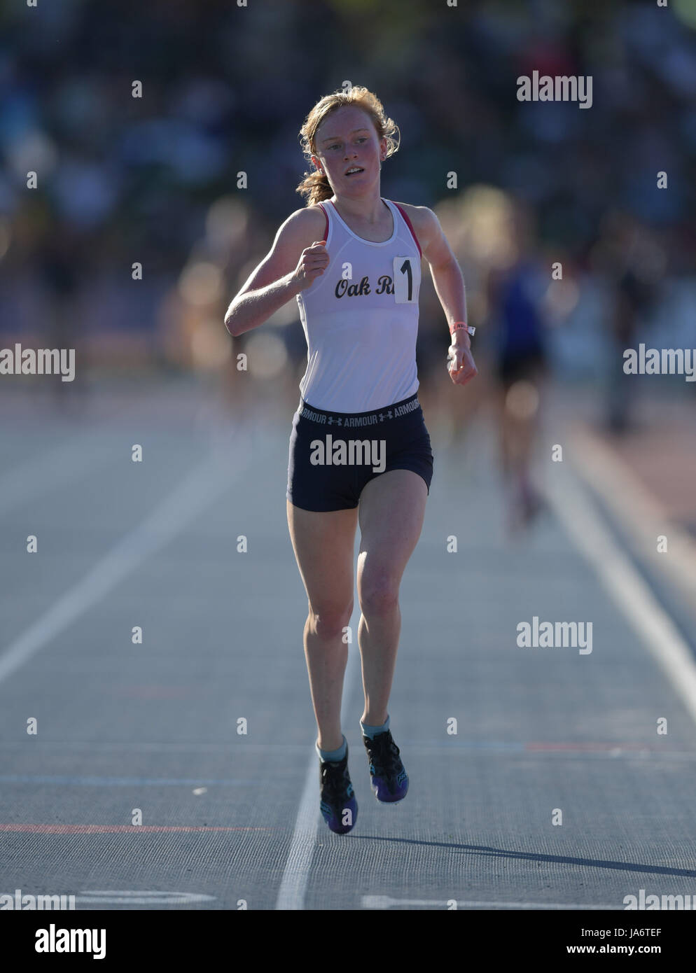 Maddy Denner of Oak Ridge wins the girls 1,600m in 4:44.89 during the ...