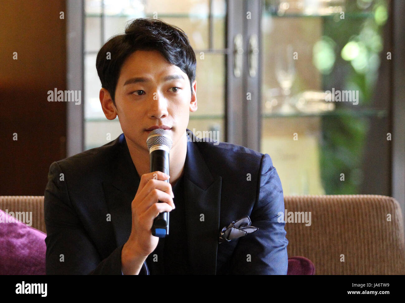 S. Korean singer Rain in Bangkok South Korean singer Rain speaks during ...