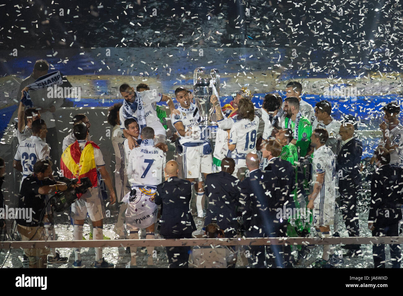 Madrid, Spain. 05th June, 2017. Soccer players Real Madrid and Coach ...