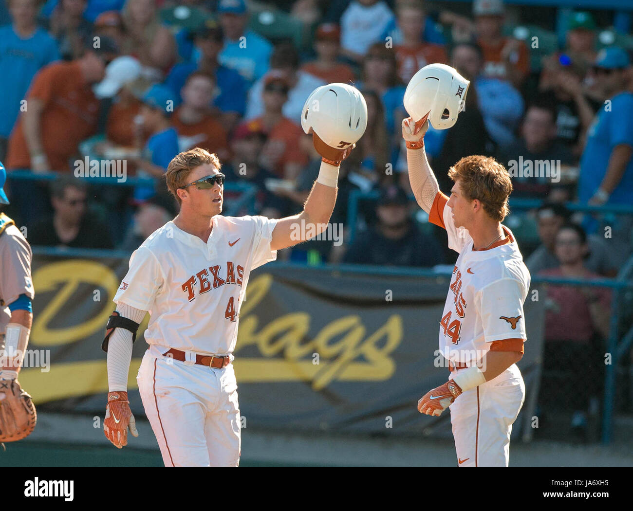 Long Beach, CA. 02nd June, 2017. Texas first baseman (42) Kacy Clemens ...