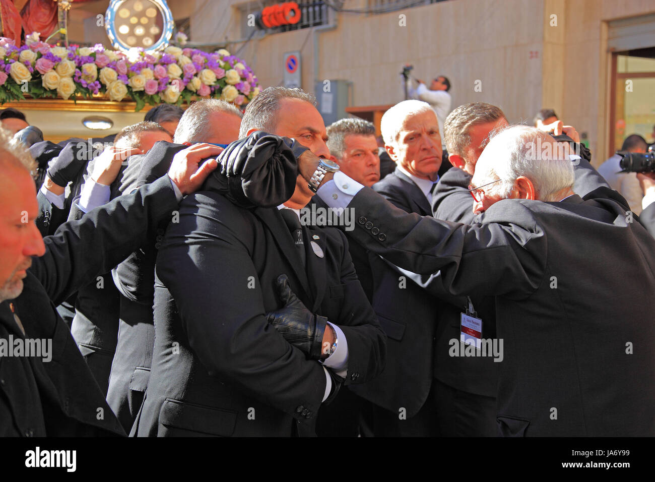 Italy, Sicily, city Trapani, the Processione dei Misteri di Trapani ...