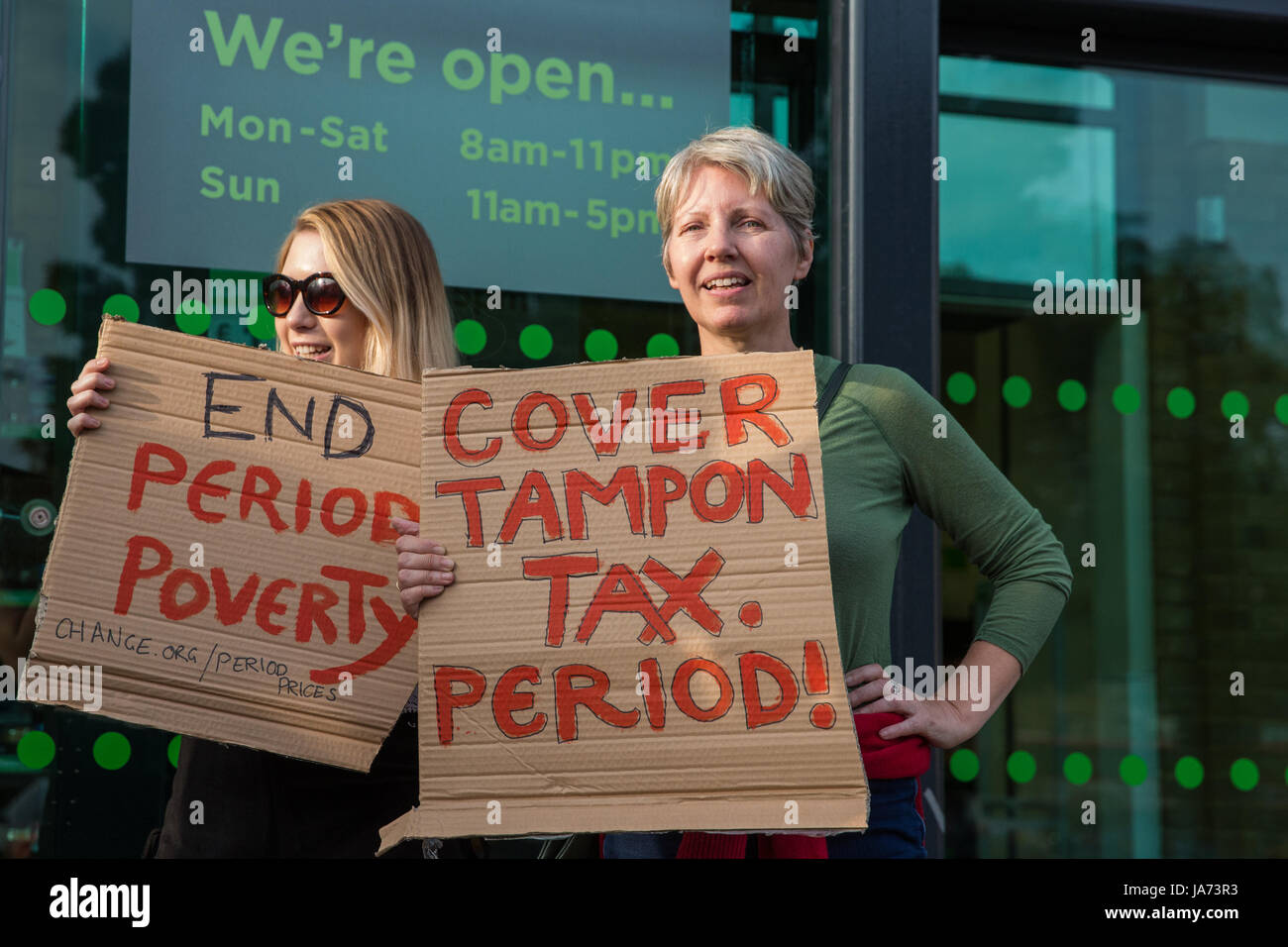London, UK. 24th August, 2017. Campaigners outside an Asda supermarket ...
