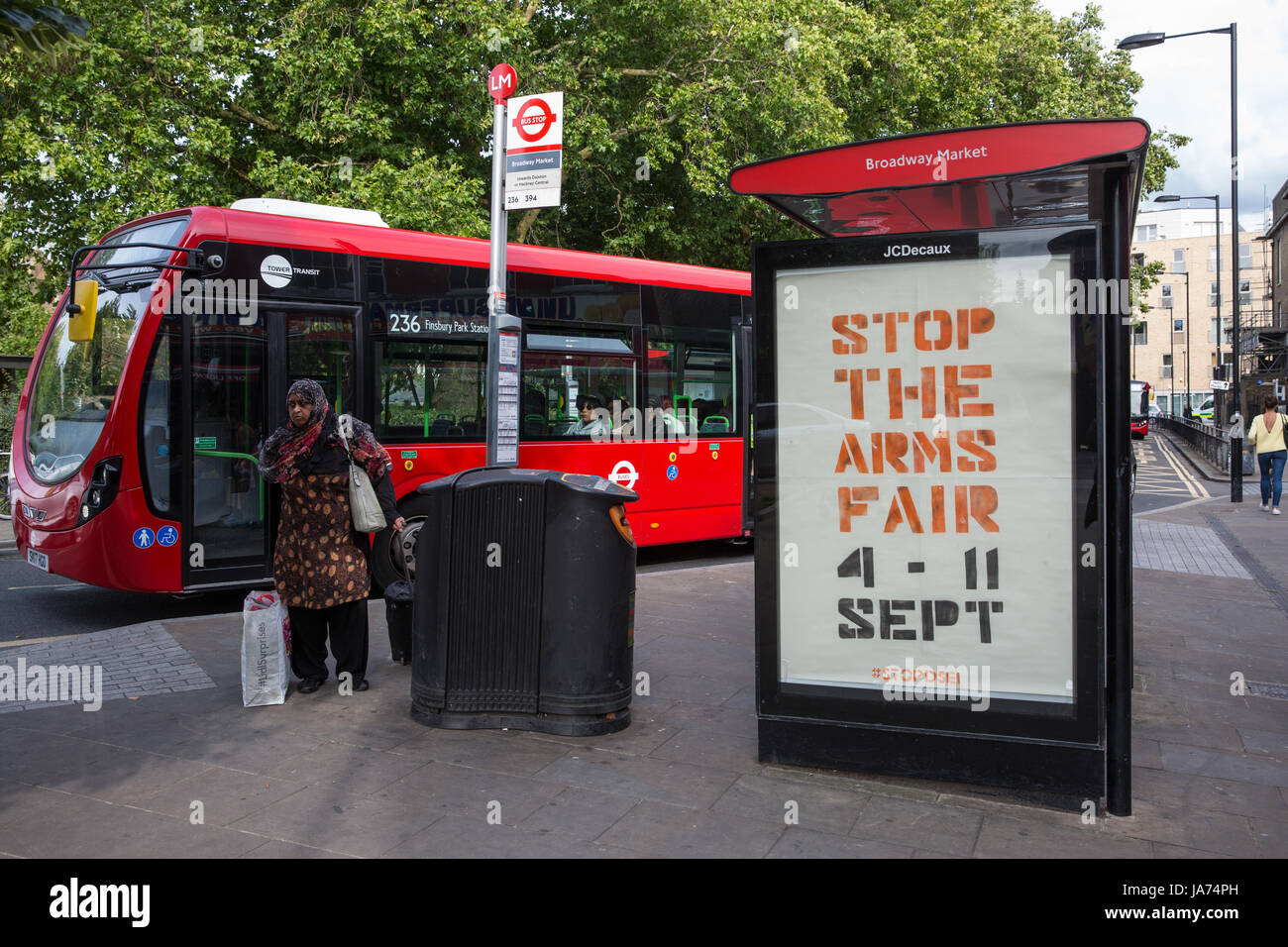 Bus Stop Poster London High Resolution Stock Photography and Images - Alamy