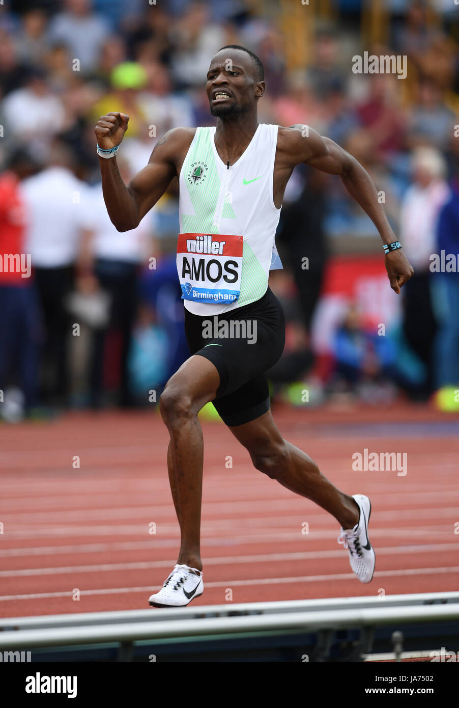 Nijel Amos (BOT) wins the 800m in 1:44.50 during the Grand Prix ...