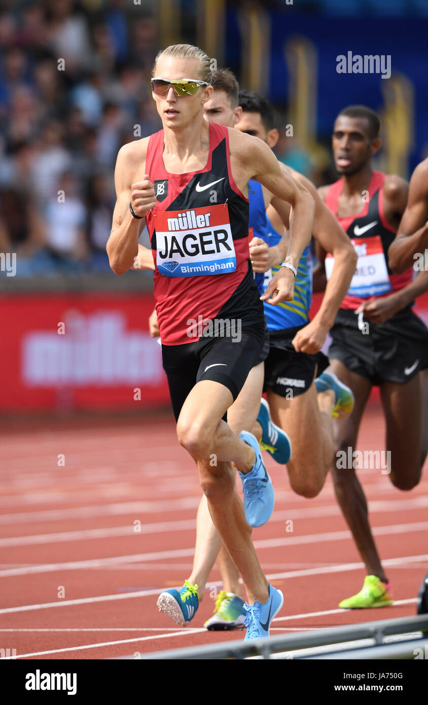 Evan Jager (USA) places seventh in the mile in 3:57.39 during the Grand ...