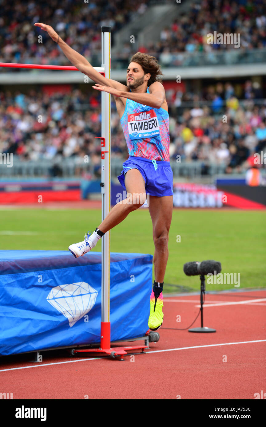 Gianmarco Tamberi (ITA) ties for seventh in the high jump at 7-2 1/2 (2 ...