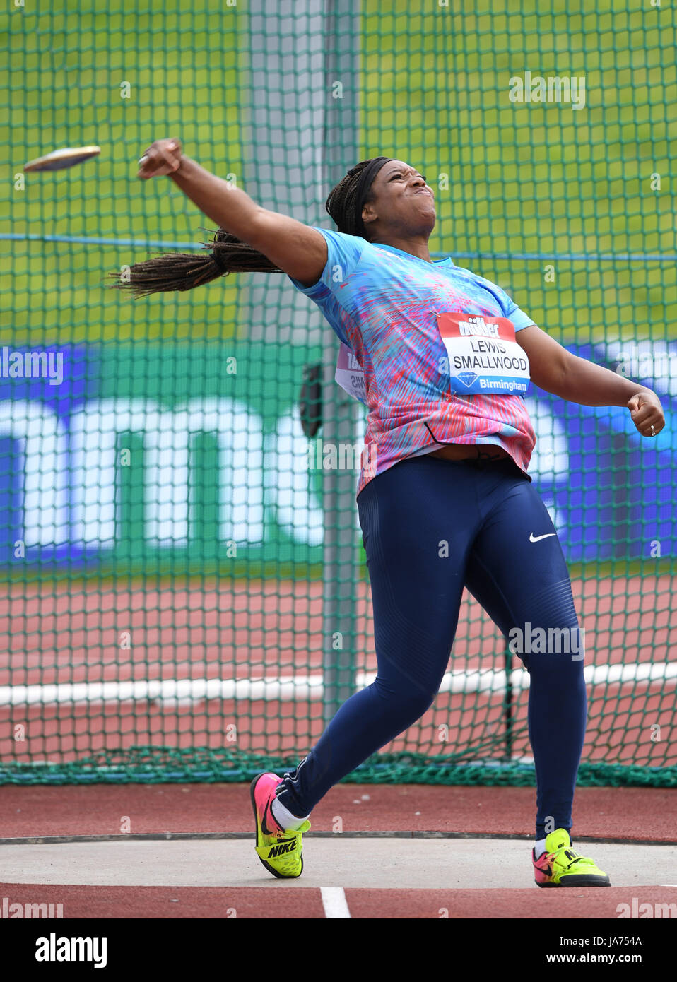 Gia Lewis-Smallwood (USA) places eighth in the women's discus throw at ...