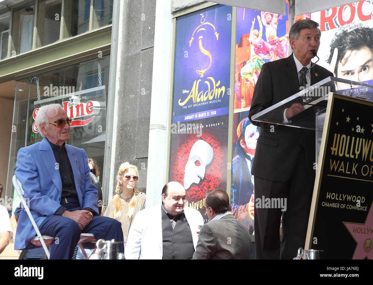 Hollywood, Ca. 24th Aug, 2017. Charles Aznavour, Leron Gubler, At ...