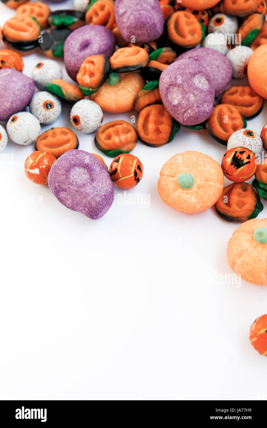 isolated, skull, halloween, candy, pumpkin, backdrop, background, white ...
