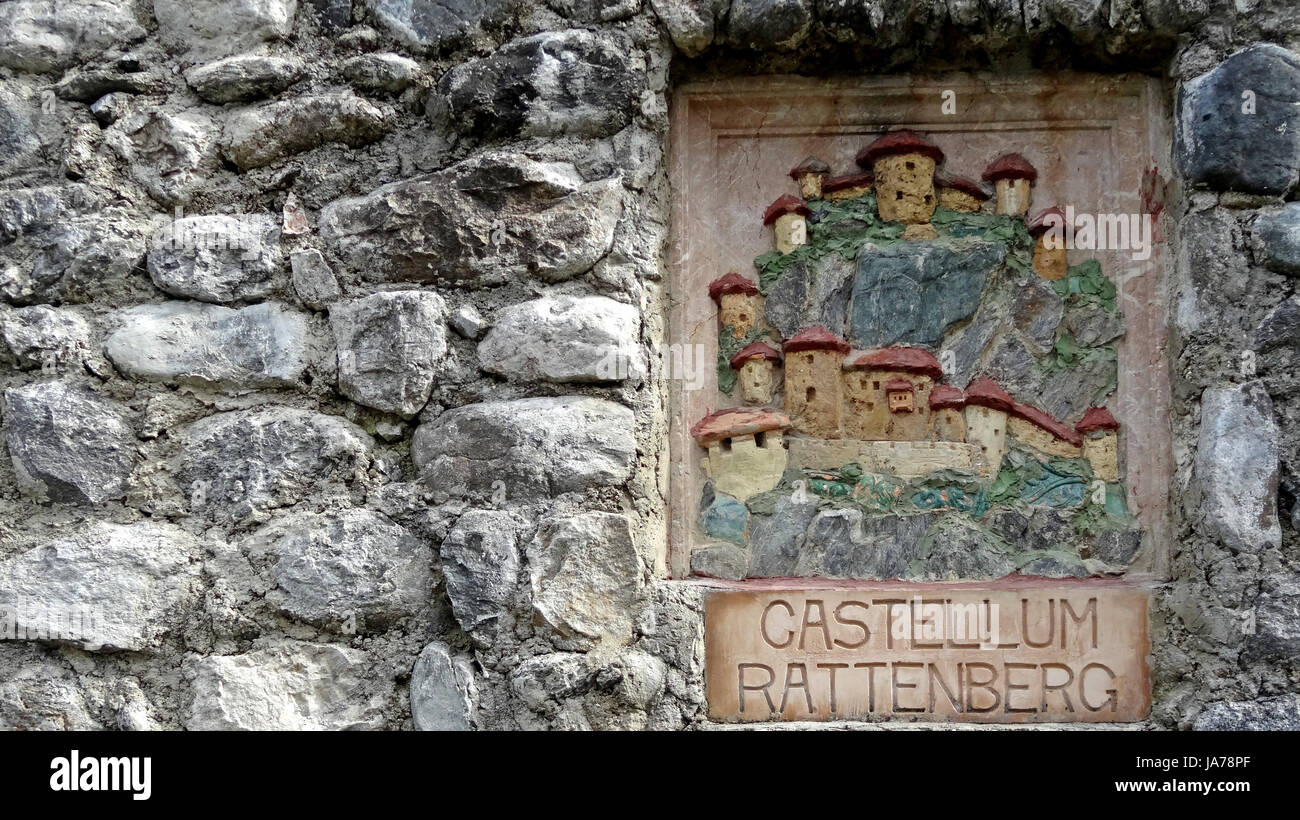 relief, emblem, castle wall, chateau, castle, austrians, relief, emblem ...