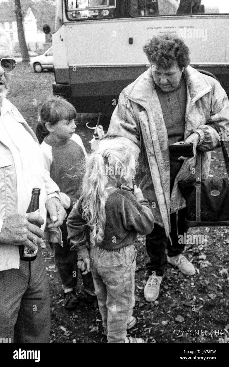 Polish children begging by german tourist for help and money and ...