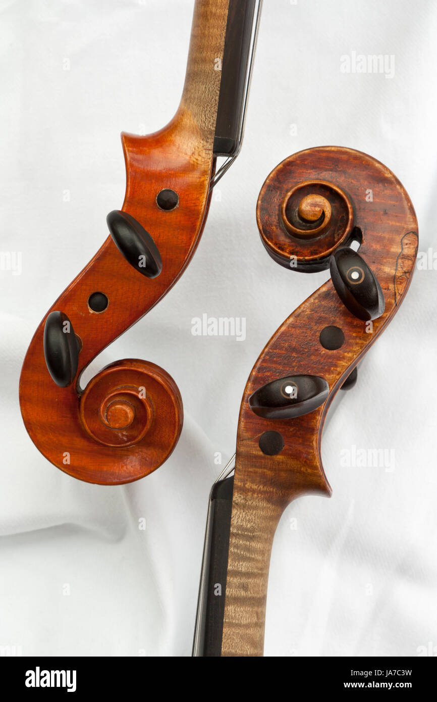 two violins detail Stock Photo - Alamy