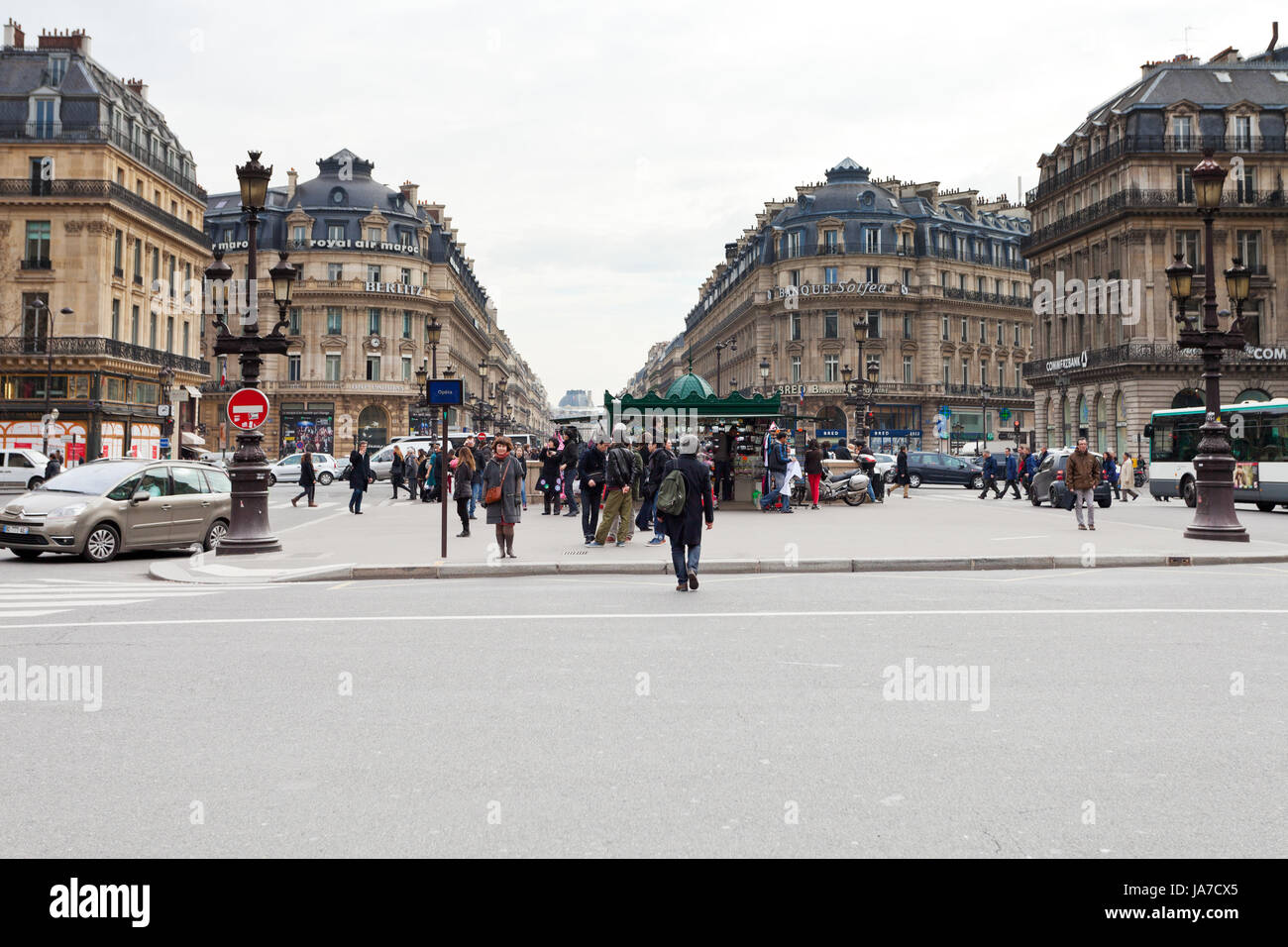 PARIS, FRANCE - MARCH 5: Place De L Opera (Opera square). It was built ...