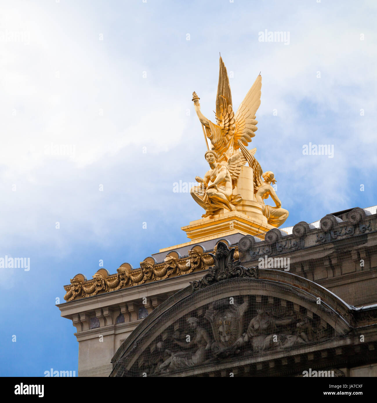 Golden statue in paris opera hi-res stock photography and images - Alamy