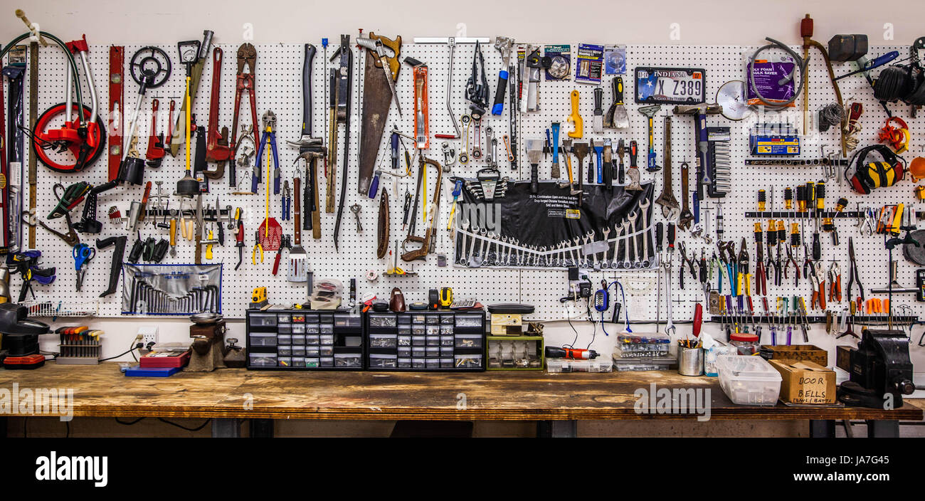 Great Wall of Tools Stock Photo - Alamy