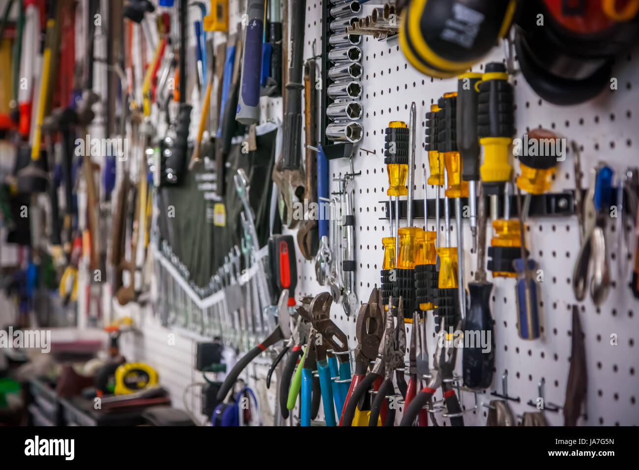 Great Wall of Tools Stock Photo - Alamy