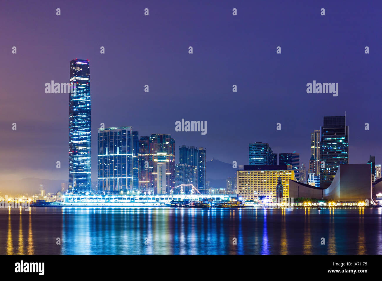 city, town, asia, night, nighttime, office building, office block ...