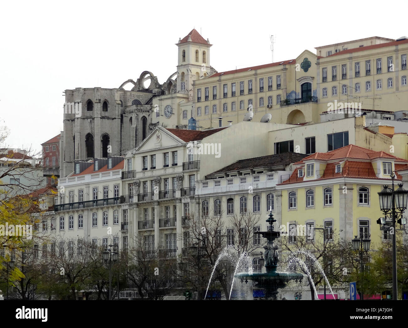 historic buildings in Lisbon, the capital city of Portugal Stock Photo ...