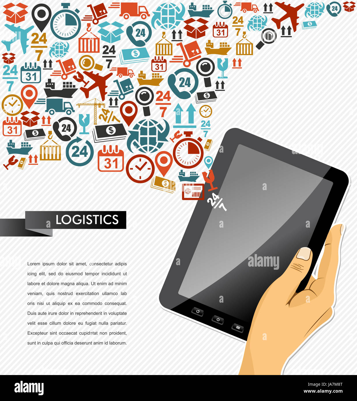 blue, application, hand, composition, model, design, project, concept ...