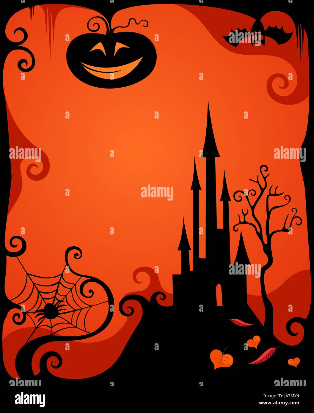 art, tree, night, nighttime, card, bat, icon, curl, vine, grape vine ...