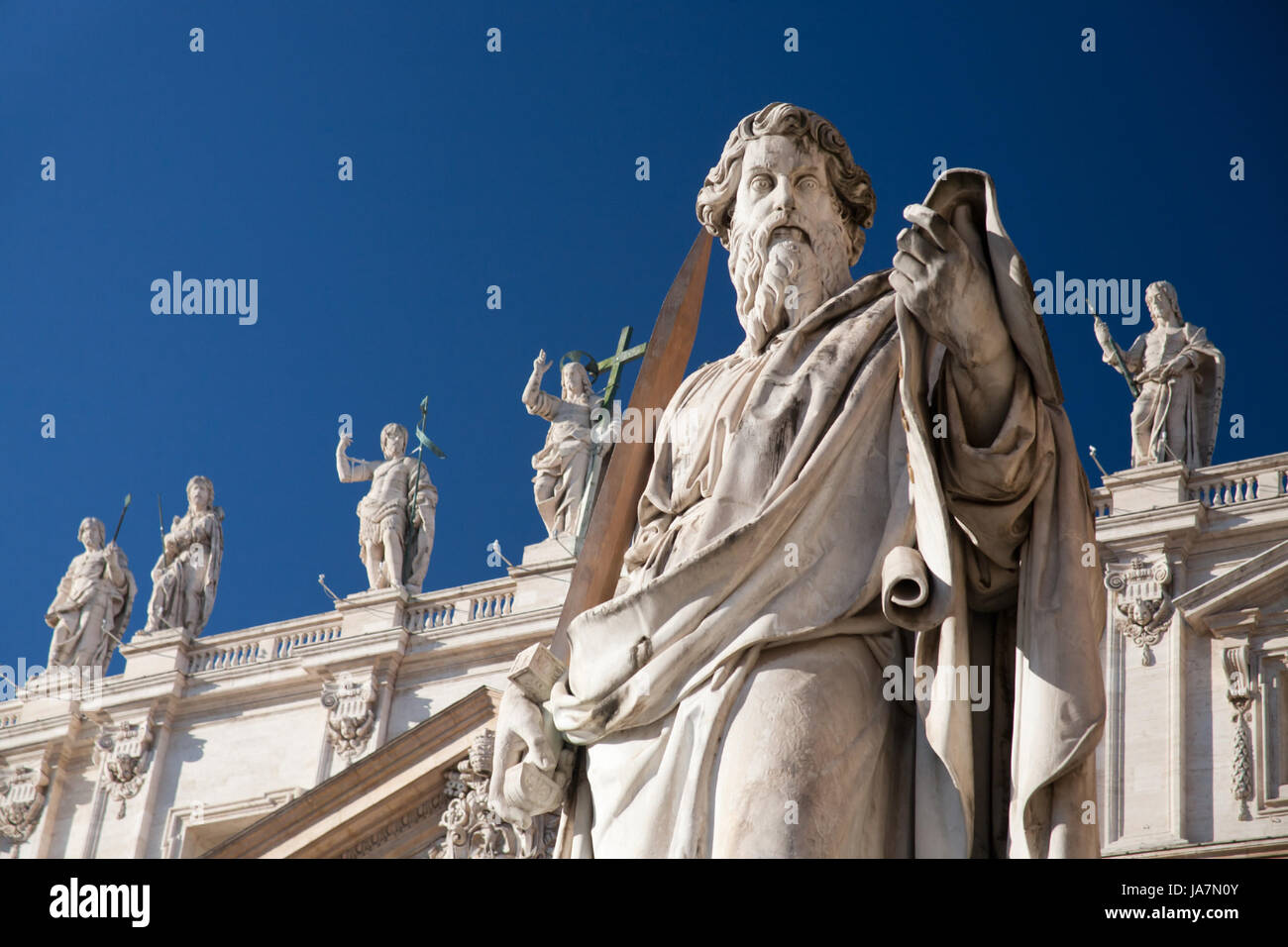 Statue of Apostle in Vatican Stock Photo - Alamy