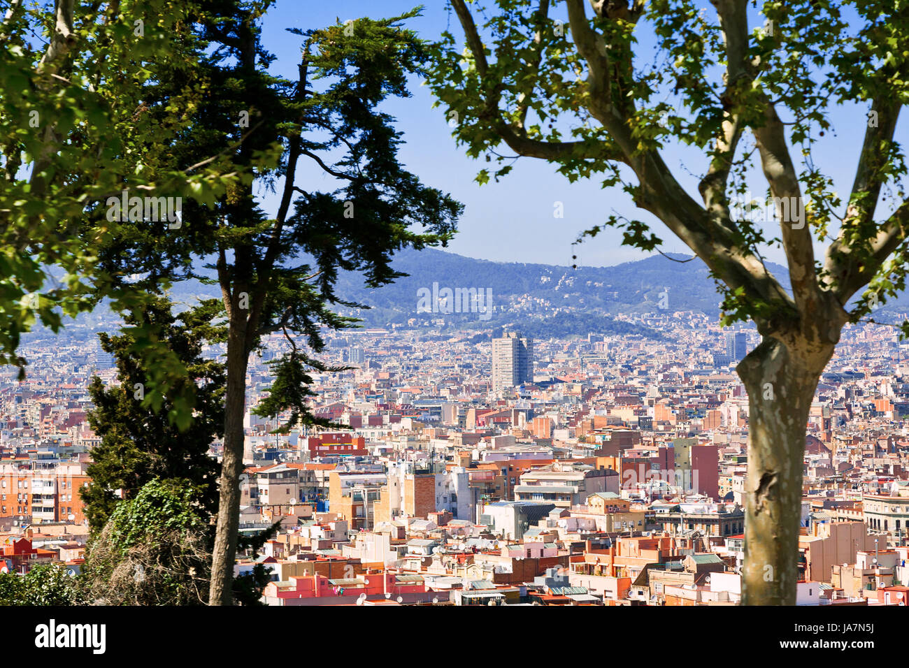 blue, house, building, city, town, tree, hill, horizon, modern ...