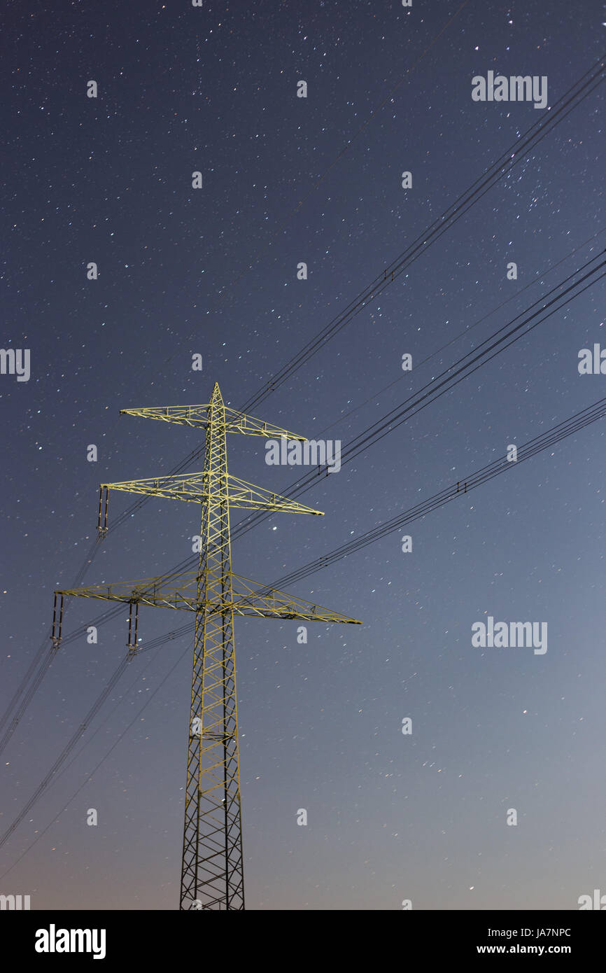night, nighttime, generation of electricity, energy, power, electricity ...