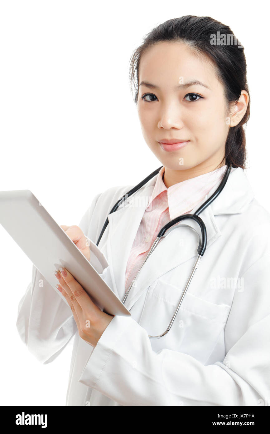 doctor, physician, medic, medical practicioner, woman, laugh, laughs ...