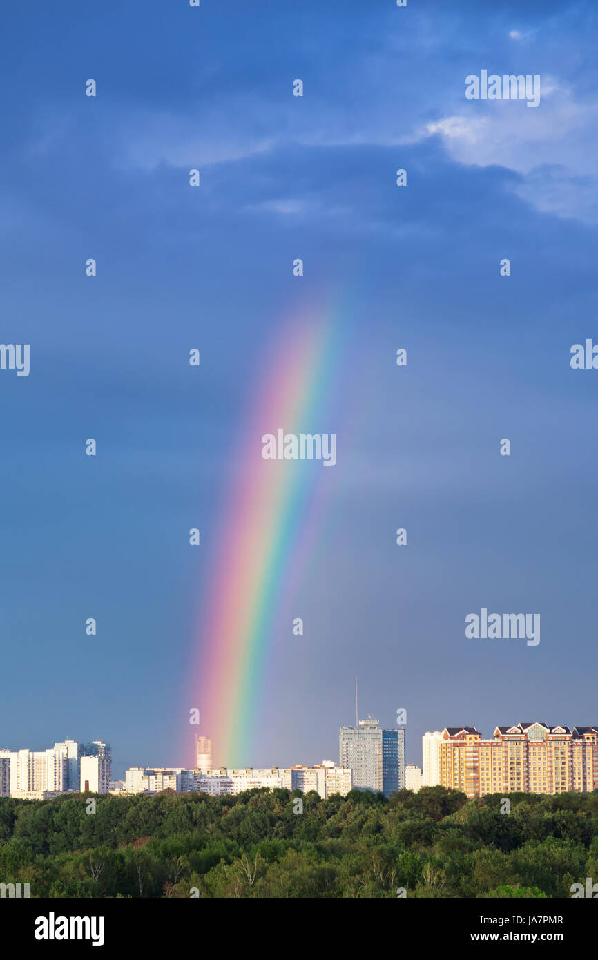 blue, house, building, tower, city, town, tree, horizon, park, cloud ...