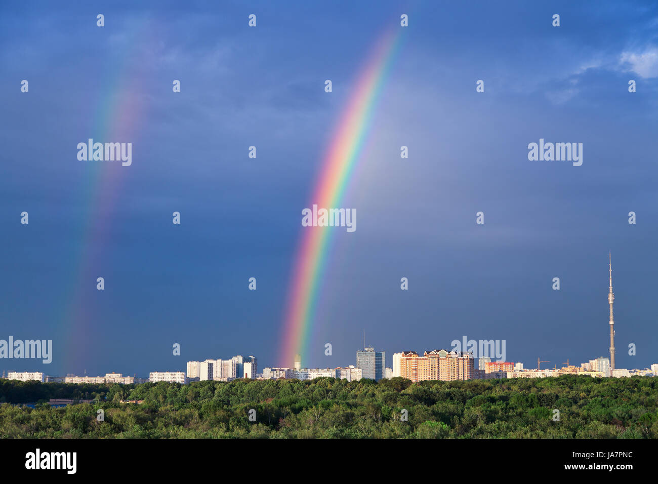 blue, house, building, tower, city, town, tree, horizon, park, cloud ...