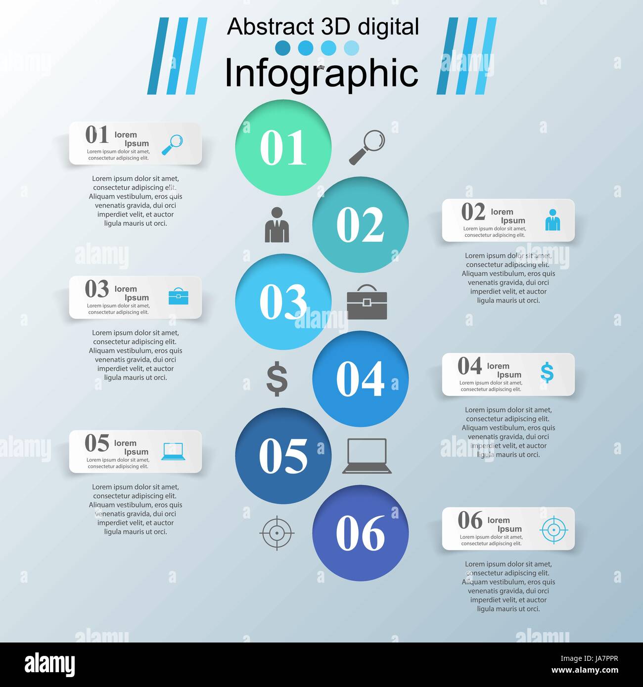 Abstract 3D digital illustration Infographic Stock Vector Image & Art ...