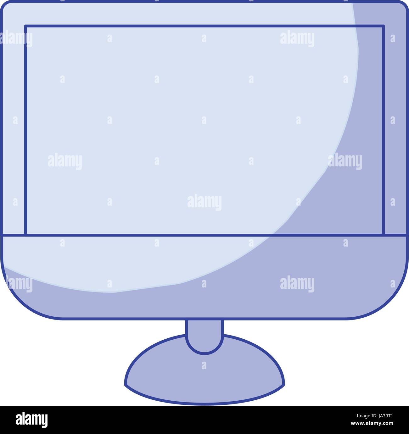 blue shading silhouette of lcd monitor Stock Vector Image & Art - Alamy