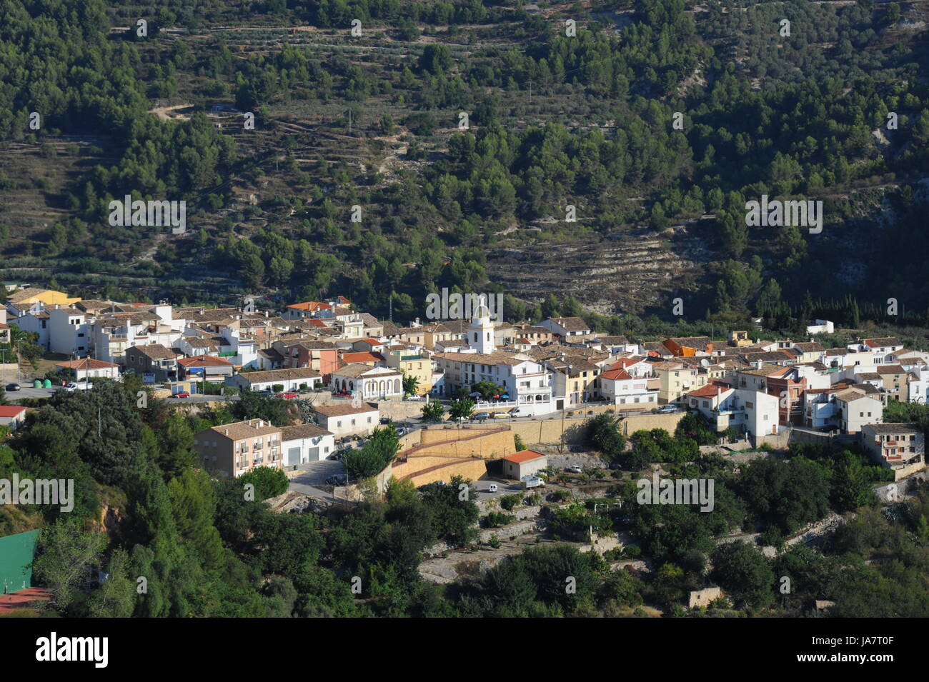 houses, church, mountains, window, porthole, dormer window, pane, spain ...