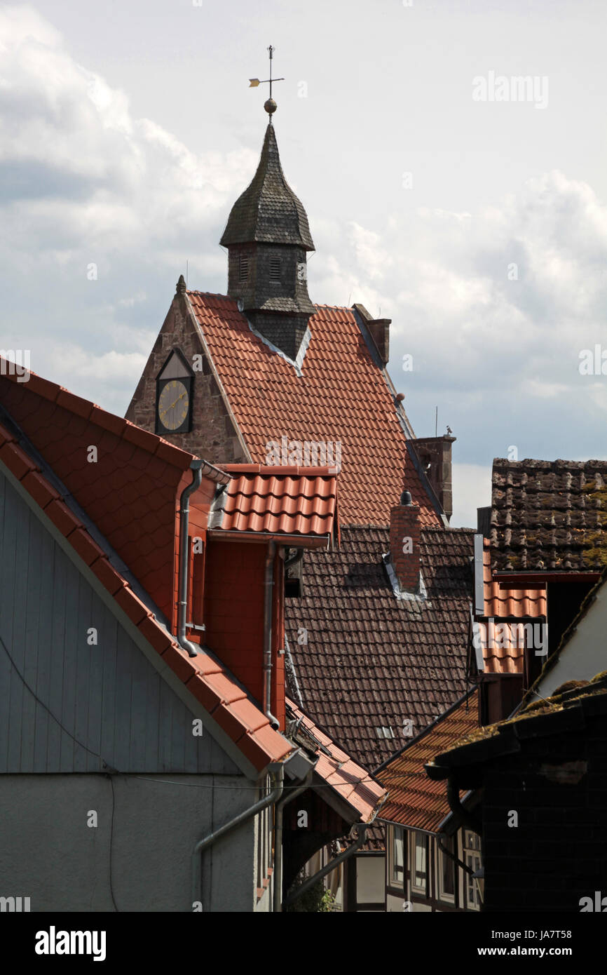 tower, roofs, spire, middle ages, tower, city, town, germany, german ...