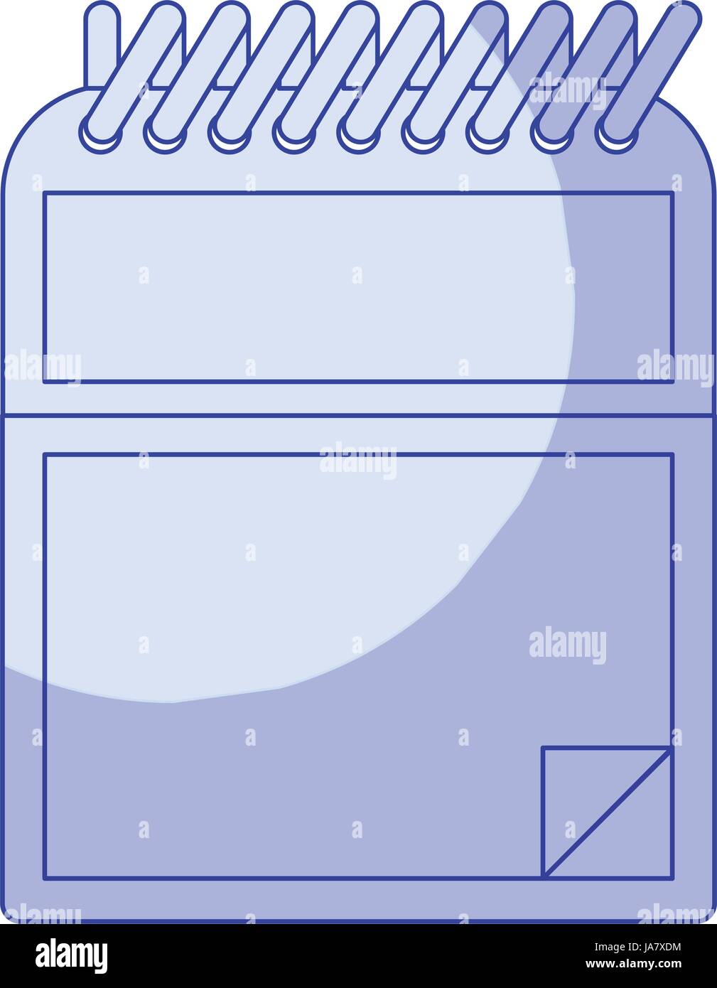 Blue Shading Silhouette Of Notepad With Spiral Stock Vector Image And Art Alamy 