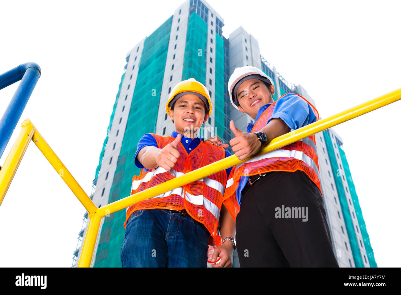 architect and construction management in asia Stock Photo - Alamy
