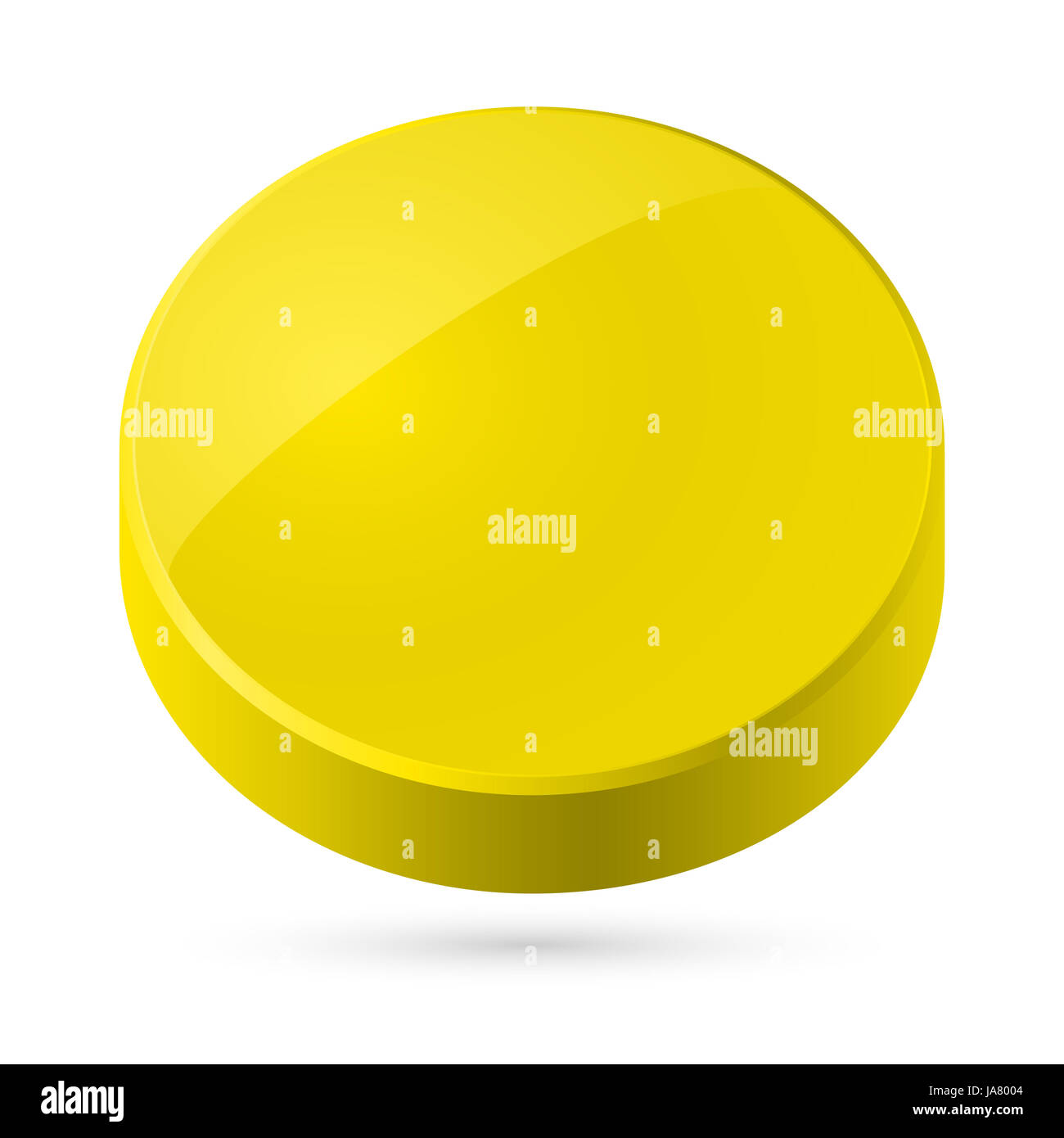 Illustration of yellow disk isolated on white background Stock Photo ...