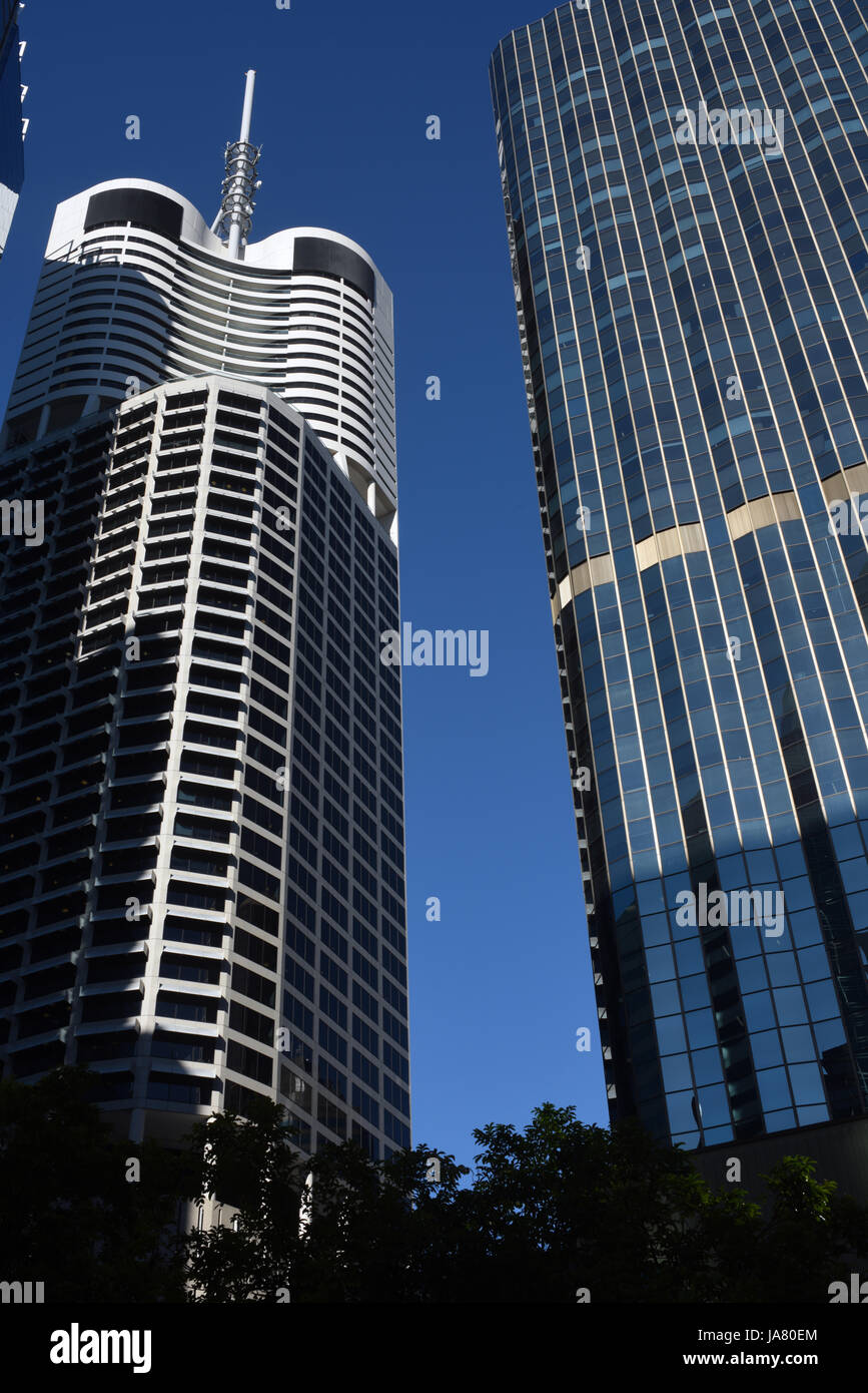 Brisbane, Australia: Office buildings in financial district Stock Photo ...