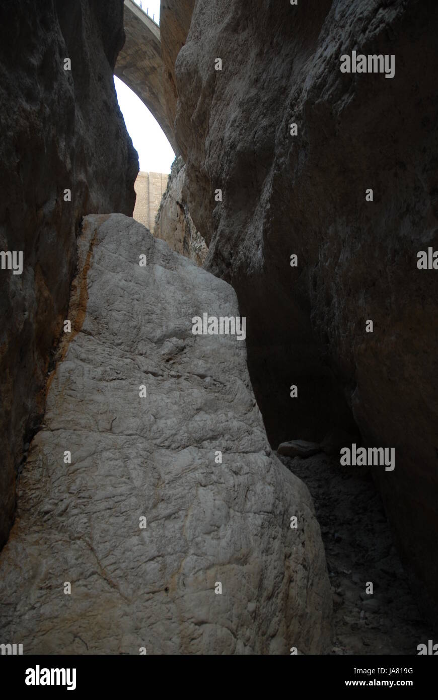 bridge, rock, ravine, bridge, spain, rock, ravine, style of ...