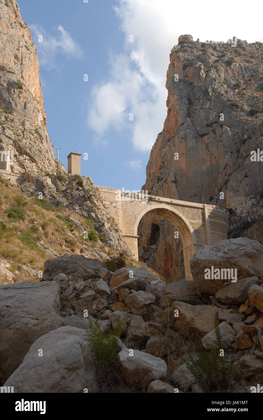 bridge, spain, bridge, spain, ravine, style of construction ...