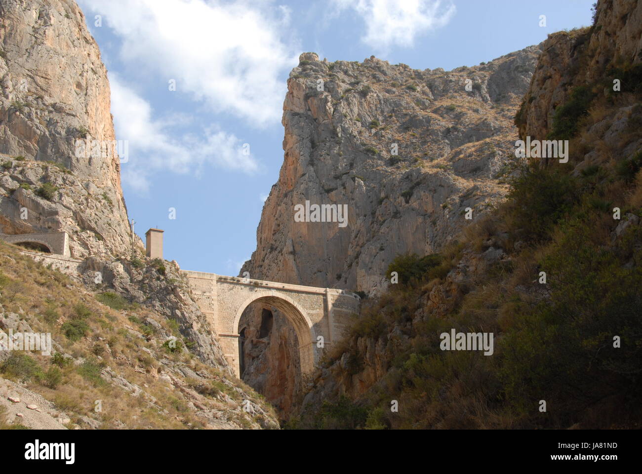 bridge, spain, bridge, spain, ravine, style of construction ...