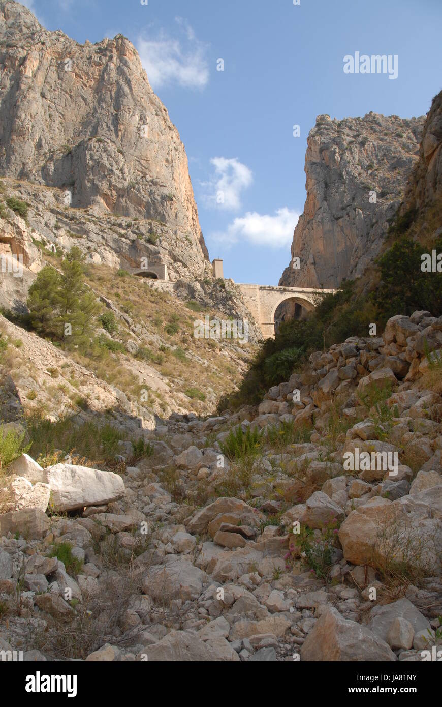 bridge, spain, bridge, spain, ravine, style of construction ...
