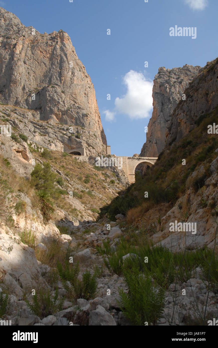 bridge, spain, bridge, spain, ravine, style of construction ...