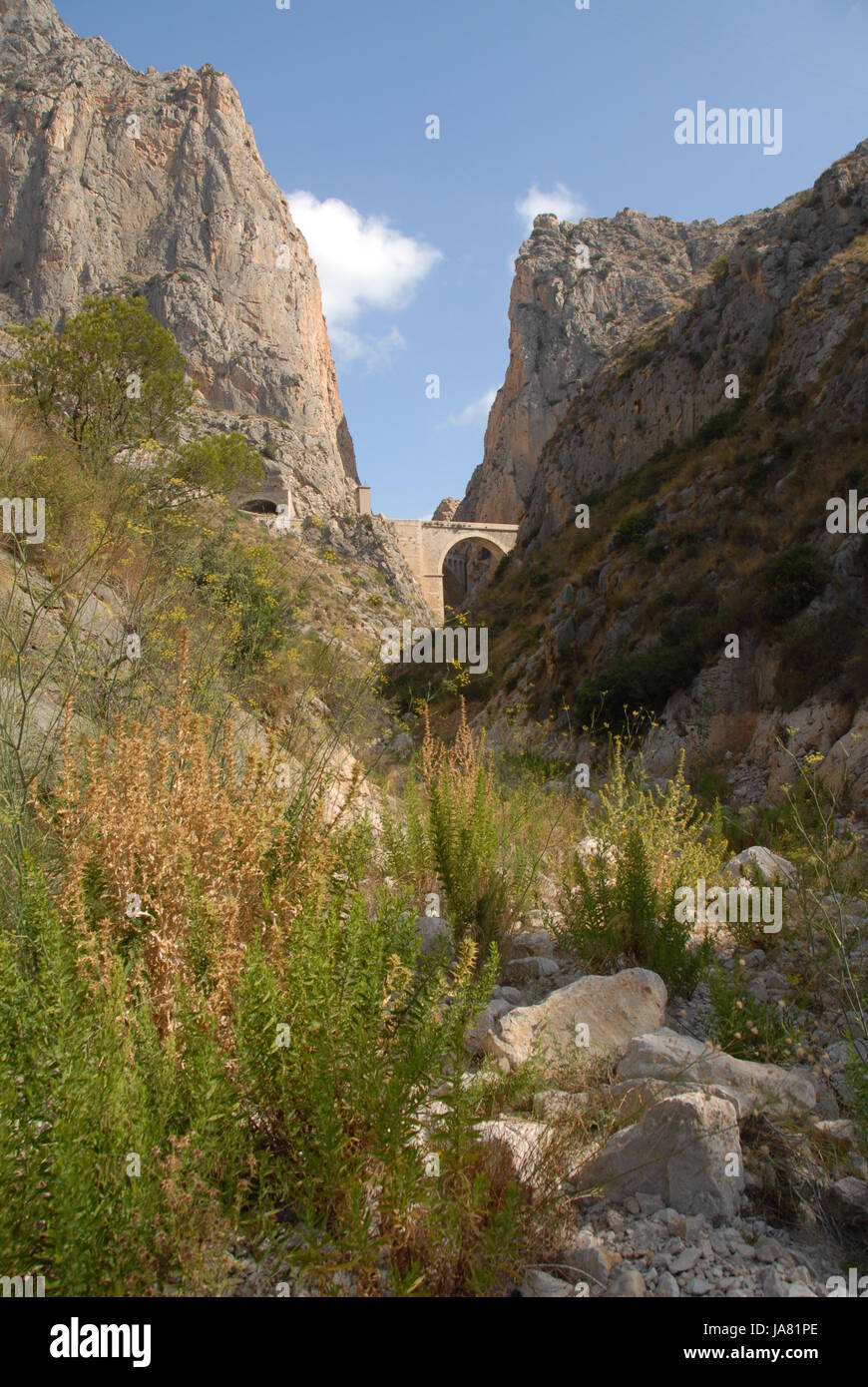bridge, spain, bridge, spain, ravine, style of construction ...