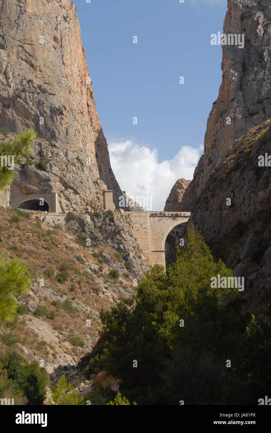 bridge, spain, bridge, spain, ravine, style of construction ...